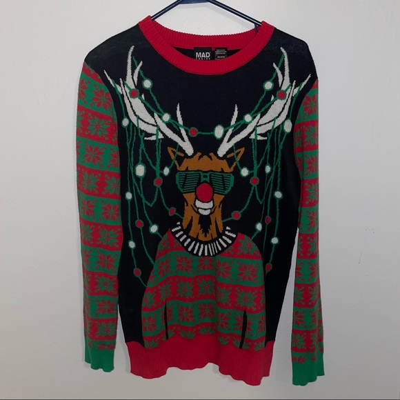 MAD Engine | Sweaters | Mens Ugly Reindeer Sweater | Poshmark